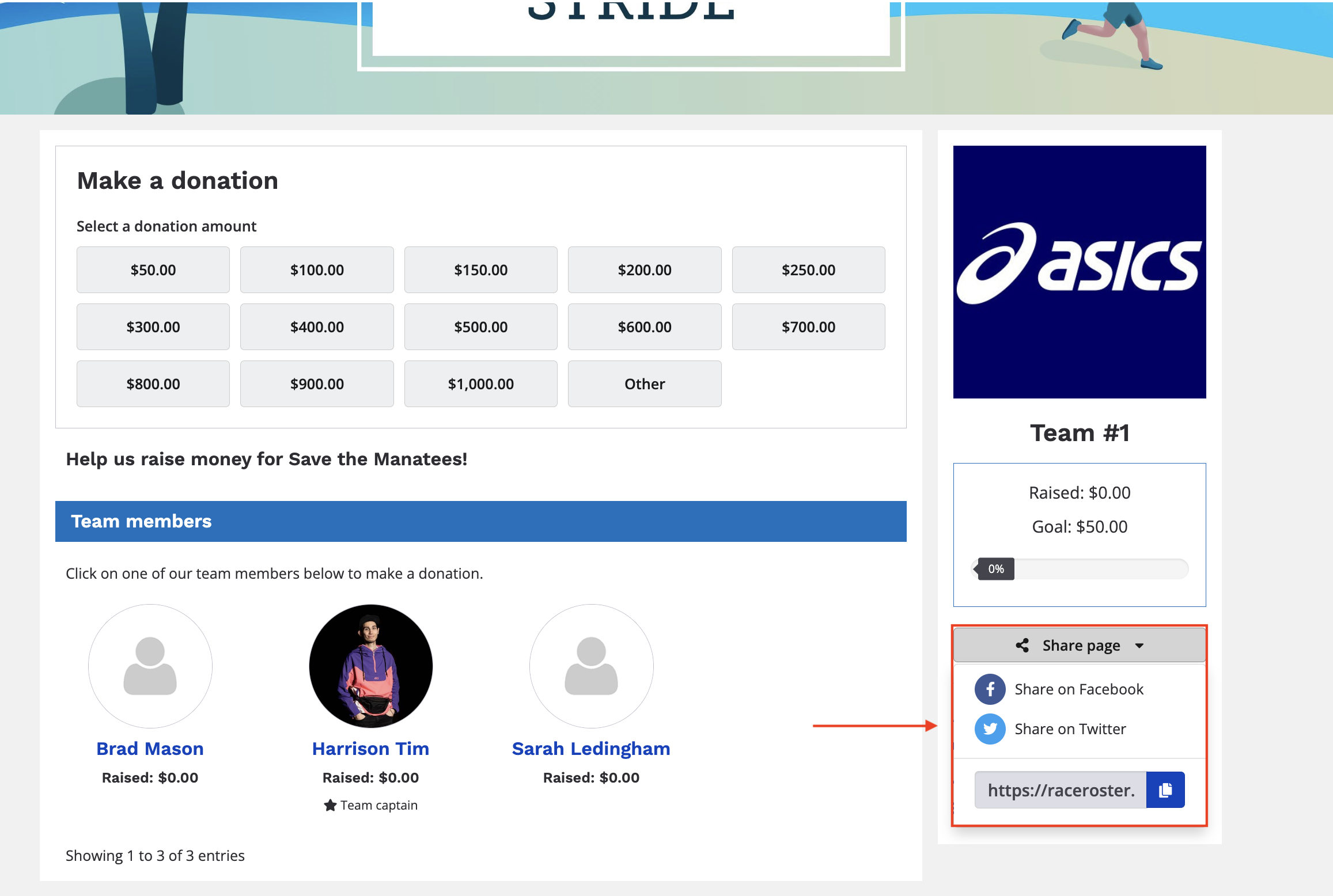 How do I share my team pledge page? – How can we help you?