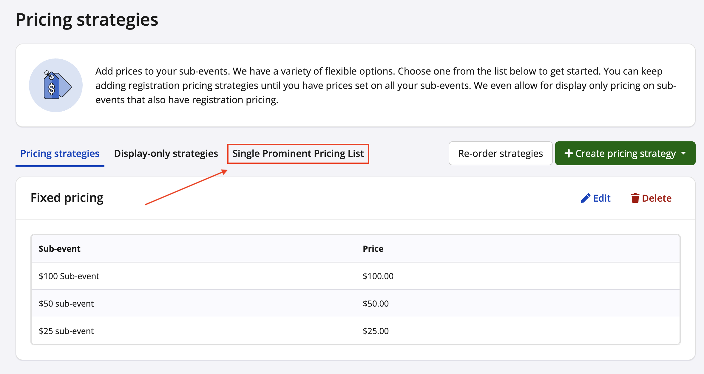 Understanding the Single Prominent Pricing tab – How can we help you?