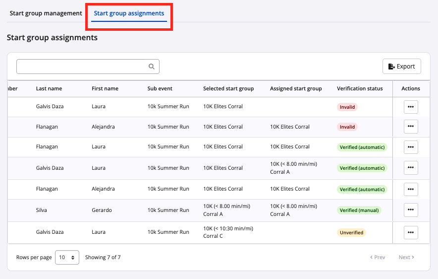 How to set up and manage start groups for my event participants – How can we help you?