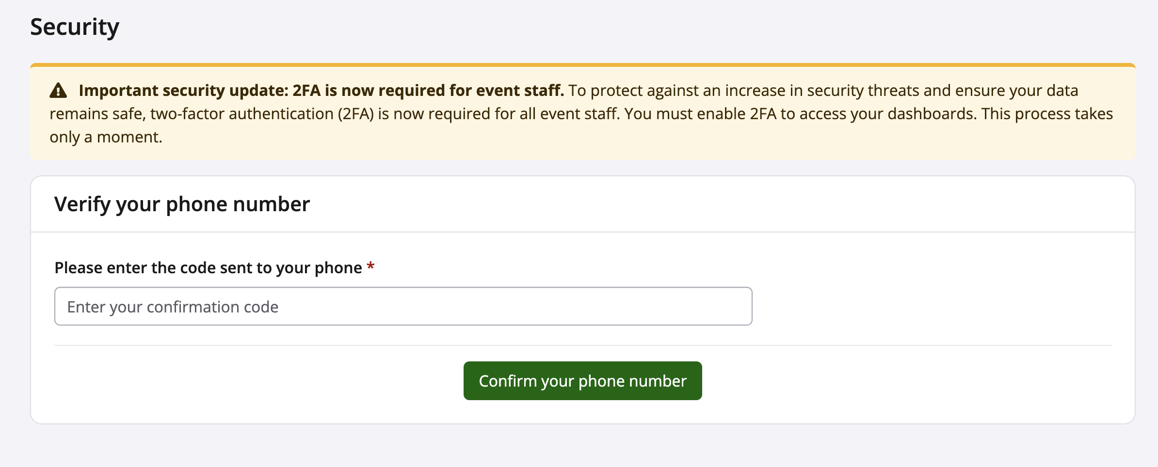 Enabling Two-Factor Authentication (2FA) - Event Organizers and Users ...